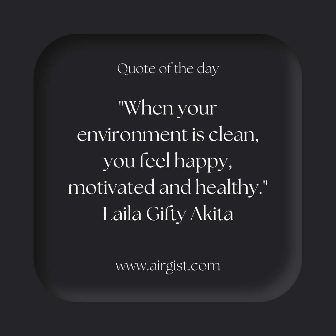 Cleaning Motivation Quote Of The Day - Airgist